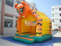 China Amusement Elements Inflatable Bouncy House Tiger Pattern PVC Tarpaulin 0.55mm for sale