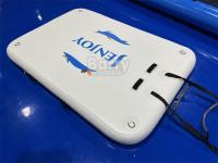 China Customized Color White Inflatable Dock Platform With Stairs For Swim Or Jet Ski Boat Station for sale