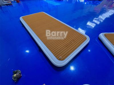 China Digital Printing Inflatable Floating Dock Blow Up Swim Platform With Air Pump And Customized Color for sale