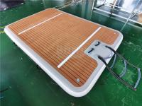 China Customized Logo Inflatable Pontoon Inflatable Water Platform Dock With Ladder for sale