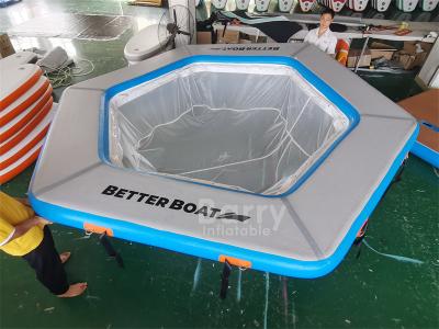 China Drop Stitch DWF Material Inflatable Dock For Swimming With Pool Anti-Jellyfish For Adults And Kids for sale