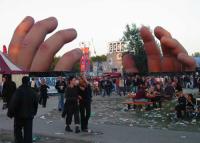 China Fire Resistant Giant Inflatable Finger Hand / Inflatable Advertising Products For Advertisement for sale