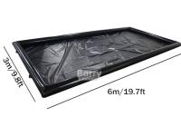 China Airtight PVC Portable Inflatable Vehicle Wash Mats Black Inflatable Car Wash Containment Mat Water Collector For Truck for sale