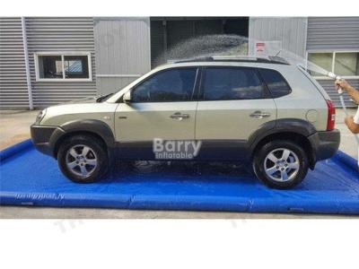 China Commercial Customized Water Collector Containment Mat Pvc Portable Inflatable Car Wash Mats for sale