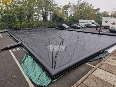 China Water Reclamation System Inflatable Car Wash Mat Water Containment Mat For Car Cleaning for sale