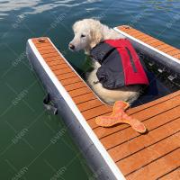China Drop Stitch Fabric Eva Customized Size And Air Pump Accessory Foldable Inflatable Dog Water Ramp For Dock Yacht for sale