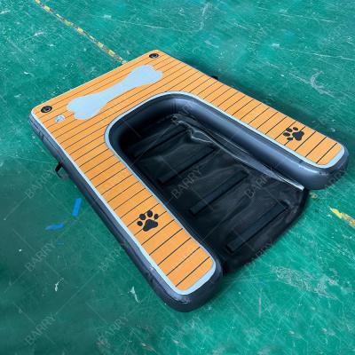 China DWF PVC Tarpaulin Foldable Soft Inflatable Swim Ladder For Dogs Dog Stairs Pet Ladder With Customized Logo Accepted for sale