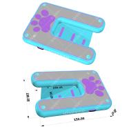 China Inflatable Dog Water Floating Climb Ramp Inflatable Ladder Plank For Dock Boat Pool for sale