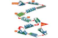 China Large Long 5km Obstacle Course Inflatable Obstacle Course 5k Race Pvc Custom Logo Air Blower Included for sale