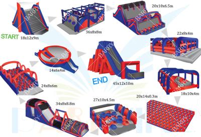 China Commercial Singapore Case Large Event Inflatable 5km Giant Inflatable Obstacle Course Bouncy Castle 5k Activities for sale