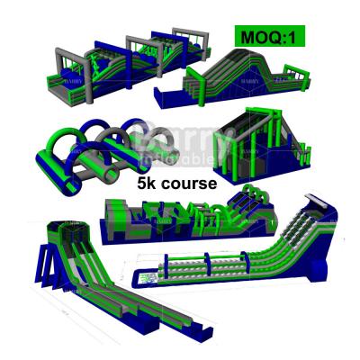 China Commercial Outdoor Inflatable Obstacle 5k Greed Giant Adult Blow Up Obstacle Course 5k For  Party Rental Equipment for sale