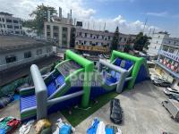 China Commercial PVC Crash Course Inflatable Obstacle Course Race  Inflatable 5k 2024 With Air Blower And Repair Kits for sale