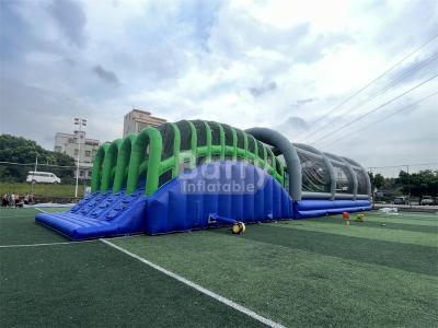 China Customized Logo And Color Inflatable 5k Fun Run The Mad House Game With Commercial Air Blower for sale