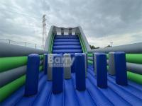 China Kids Adults Obstacles Course Sports Theme Game Insane 5k Destination Inflatable Fun Finish Line 33m Giant Water Slide for sale