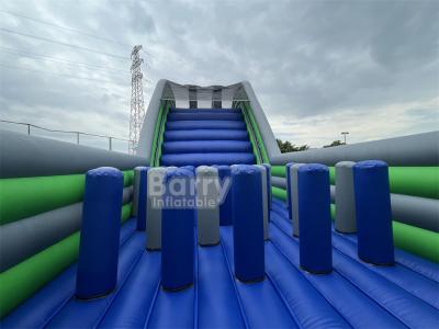 China Kids Adults Obstacles Course Sports Theme Game Insane 5k Destination Inflatable Fun Finish Line 33m Giant Water Slide for sale