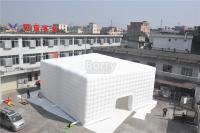 China White 15x15M Inflatable Tent , Custom Made Led Inflatable Party Tent Cube For Event for sale
