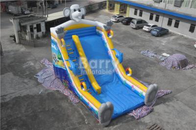 China QiQi elephant single lane Blow Up Slide with digital printing , commercial dry slide for sale