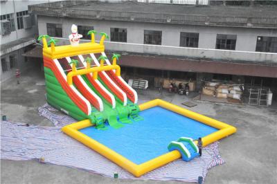 China Durable Big Superman Air Inflatable Aqua Park With Slide For Amusement for sale