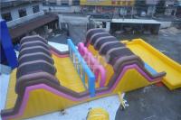 China Custom Amusement Amazing Adults Inflatable Obstacle Course With Swimming Pool for sale