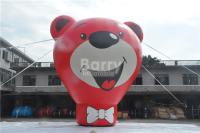 China Oxford Red Bear Inflatable Ground Balloon For Advertising 8.5m Height for sale