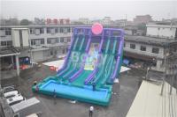 China Cool 5 Lanes Giant Inflatable Water Slide With Big Pool / Adult Inflatable Games for sale