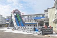 China Grey Summer Commercial Splash Giant Inflatable Water Slide 25x4.3x9.5M for sale