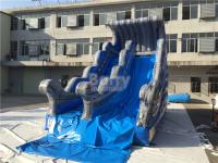 China Commercial Grade Wave Inflatable Dry Slide 7.6x3.8m Customized for sale