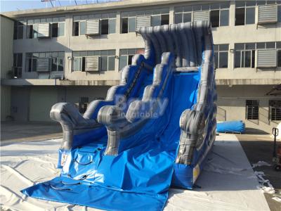 China Commercial Grade Wave Inflatable Dry Slide 7.6x3.8m Customized for sale