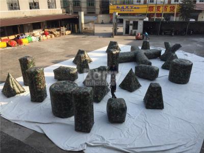 China Customized camouflage Inflatable Sports Games / Inflatable Paintball Bunkers for Shooting Games for sale
