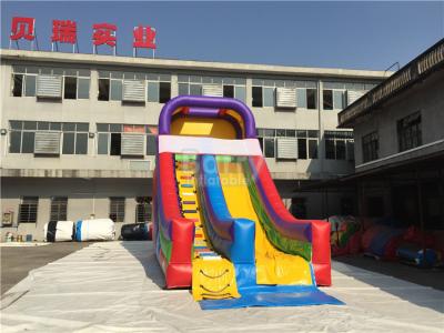 China Rainbow Commercail Inflatable Slide For Kids With Full Printing for sale