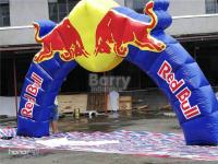 China Unique Print Commerical Advertising Red Bull Inflatable Arches For Opening Ceremony for sale