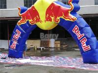 China Unique Print Commerical Advertising Red Bull Inflatable Arches For Opening Ceremony for sale