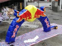 China Unique Print Commerical Advertising Red Bull Inflatable Arches For Opening Ceremony for sale