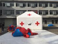 China Promotion White Red Cross Outdoor Medical Inflatable Tent With Logo Printing for sale