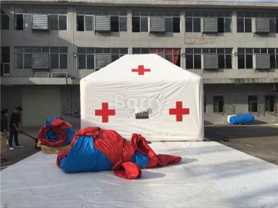 China Promotion White Red Cross Outdoor Medical Inflatable Tent With Logo Printing for sale