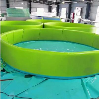 China Commercial Customized Outdoor Portable Drop Stitch Pool DWF Kids Adults Durable Inflatable Swimming Water Pool for sale
