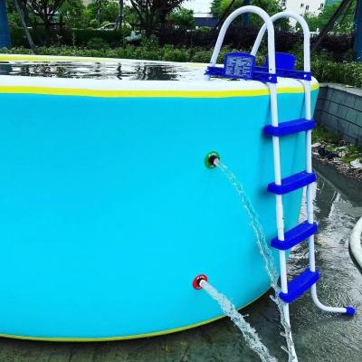 China Customizable Rectangle  Or Round Pvc Drop Stitch Pool For Children Swimming Ice Bath Pool for sale