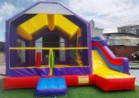 China Customized Kids Bounce House With Slide & Basketball Hoop Combo for sale