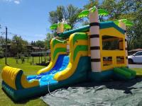 China Outdoor Fun Inflatable Castle Bounce House With Slide And Pool for sale