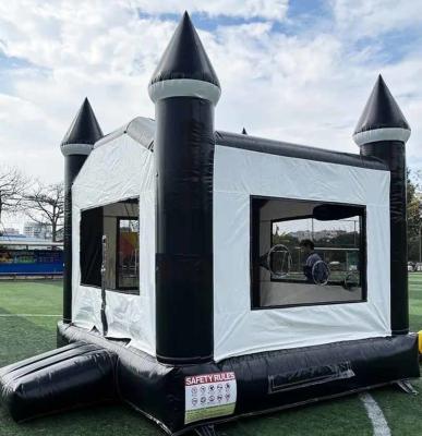 China Indoor/Outdoor Black And White Tuxedo Bounce House Inflatable Water Slide For Party for sale