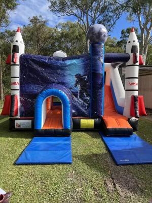 China Customize Space Shuttle Bounce House With Slide For Kids Jumping Climbing for sale