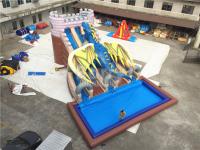 China Industrial Commercial Grade Dragon Big Inflatable Water Slides 15*11*8m Customized for sale