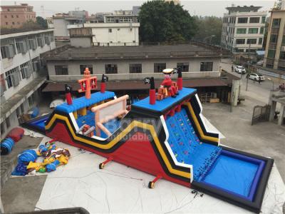 China Great Race Pirate Ship Inflatable Outdoor Obsatcle Course for Adults / Kids for sale