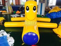 China Airtight Samll Yellow Inflatable Water Floats / Blow Up Water Toys for sale