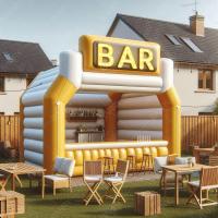 China Inflatable Floating Pool Bar For Adults Inflatable Water Pool Blow Up Bar Party Event for sale