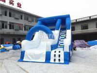 China Blue Small Commercial Inflatable Slide For Children / Backyard Water Slide for sale