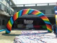 China Colorful Advertising Inflatable Finish Line Arch With Logo Printing for sale