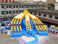 China Yellow And Blue Spongebob Inflatable Water Slides For Pool With Digital Printing for sale