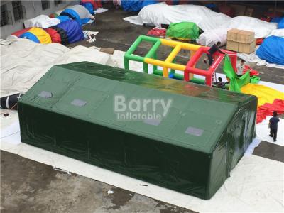 China Outdoor Large Inflatable Military Tent With Air Pipe / Blow Up Camping Tent for sale