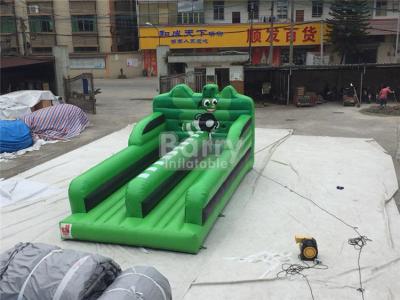 China 0.55MM PVC Tarpaulin Double Lanes Jumping Bungee Run Game EN14960 for sale